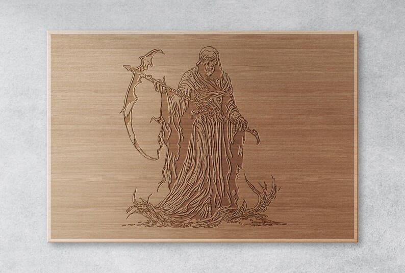 Death Dxf, Hand Drawn Death Svg, Death Silhouette Cut File, Grim Reaper ...