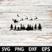 Santa Christmas Night Svg, Santa Sleigh Svg, Starry Forest Svg, Xmas ...