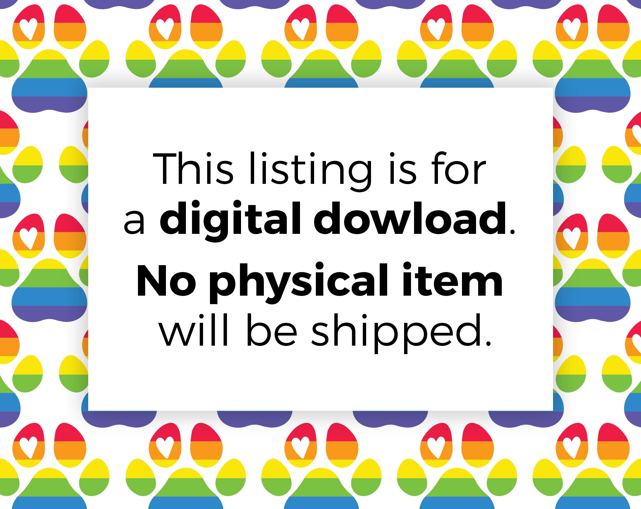 Pride Dog Paw Print - Ai, Svg, Png, Pdf DIGITAL DOWNLOAD. - Etsy