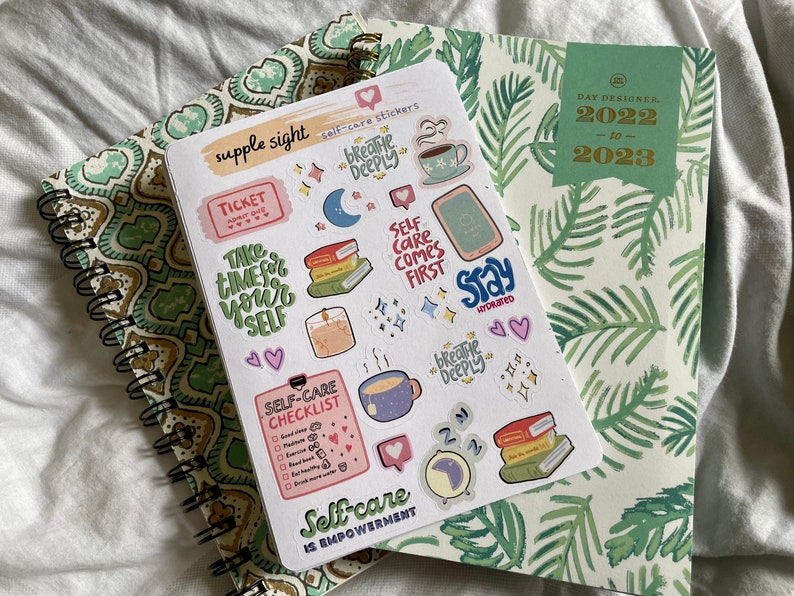 Matte Self-care Sticker Sheets for Bullet Journals, Planners, Weekly ...