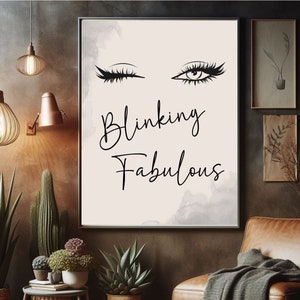 Lash Artist Wall Art Eye Lashes Spa Interior Design Matte Vertical ...