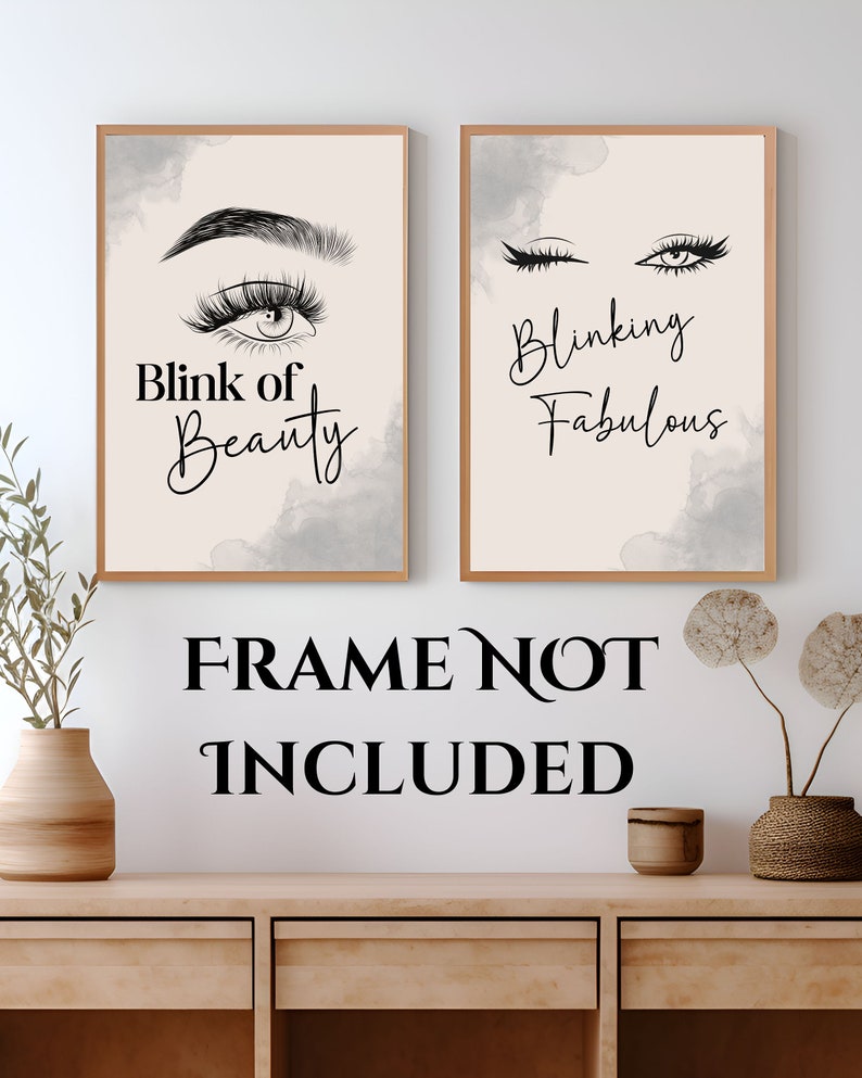Lash Tech Decor Eye Lashes Spa Interior Design Matte Vertical Posters ...