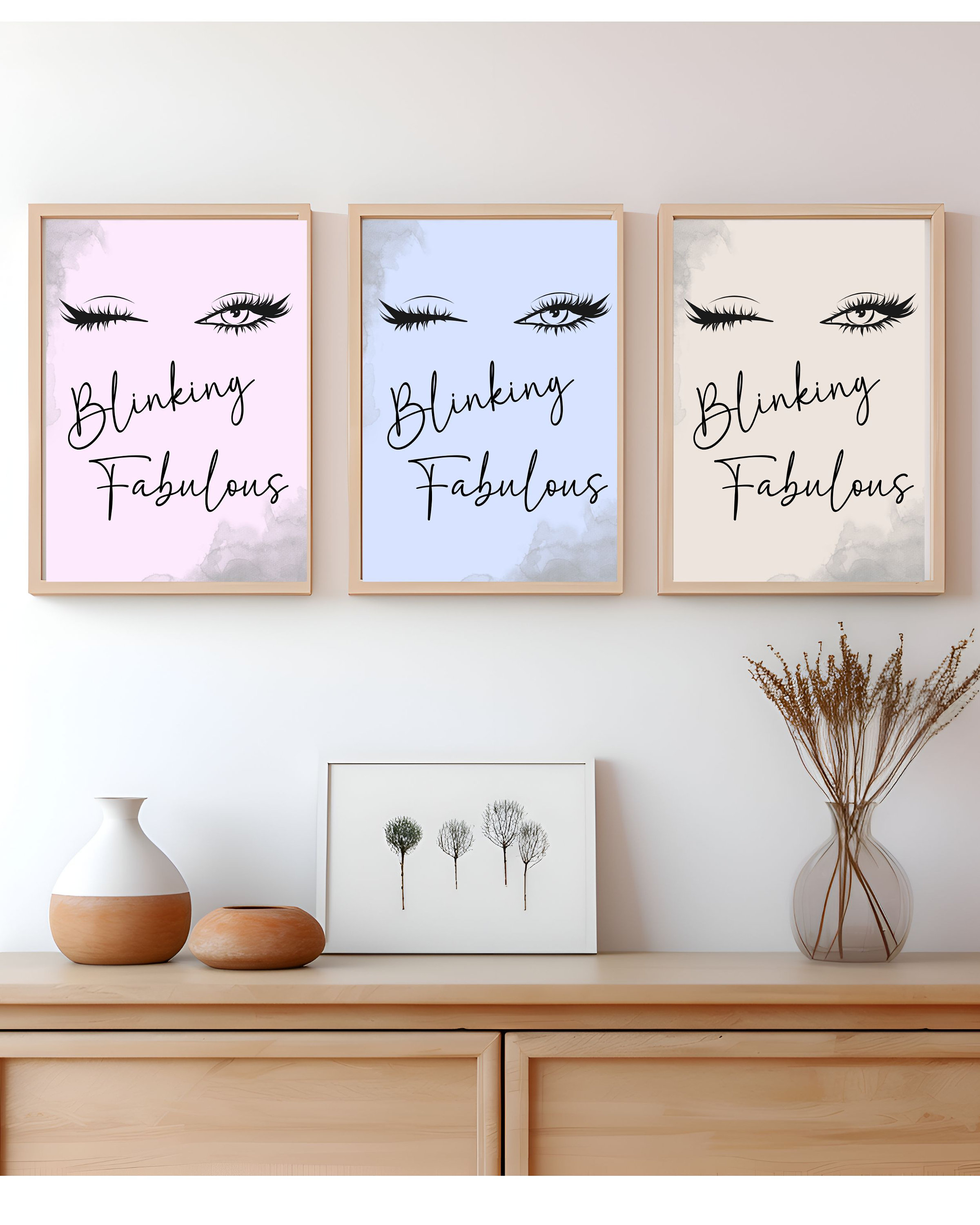 Lash Tech Decor Eye Lashes Spa Interior Design Matte Vertical Posters ...