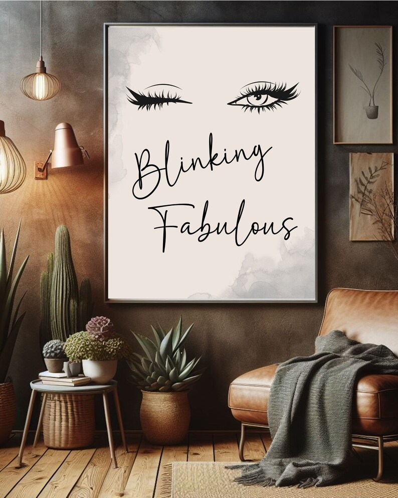 Lash Tech Decor Eye Lashes Spa Interior Design Matte Vertical Posters ...