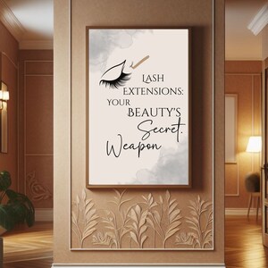 Lash Artist Wall Art Eye Lashes Spa Interior Design Matte Vertical ...