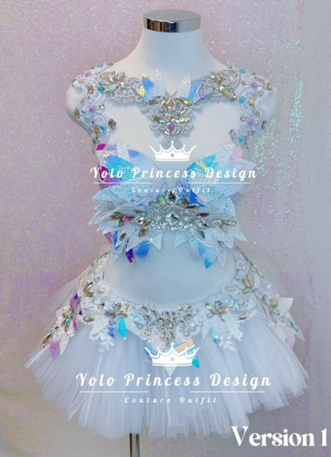 Iridescent Angel Inspired Outfit Hand Crafted Halloween - Etsy