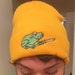 Frog With Knife Cuffed Beanie Embroidered Hat Rave Festival Wear - Etsy