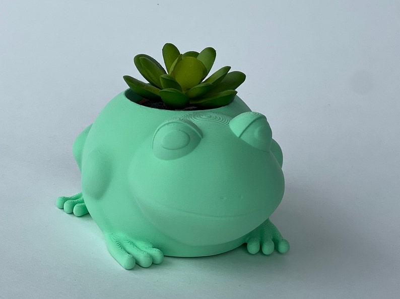 Frog Plant Pot | Frog Planter | Desk Organizer Decor | Office Accessory ...