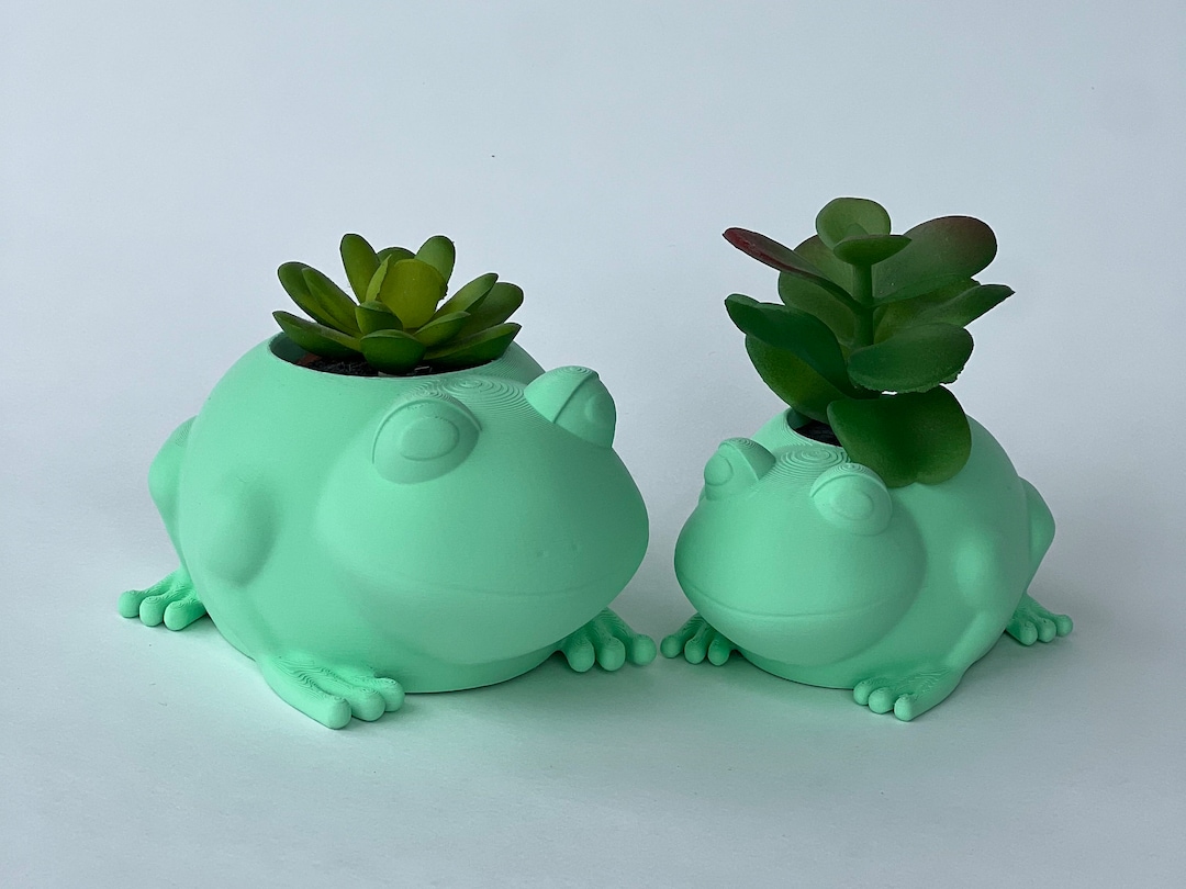 Frog Plant Pot | Frog Planter | Desk Organizer Decor | Office Accessory ...