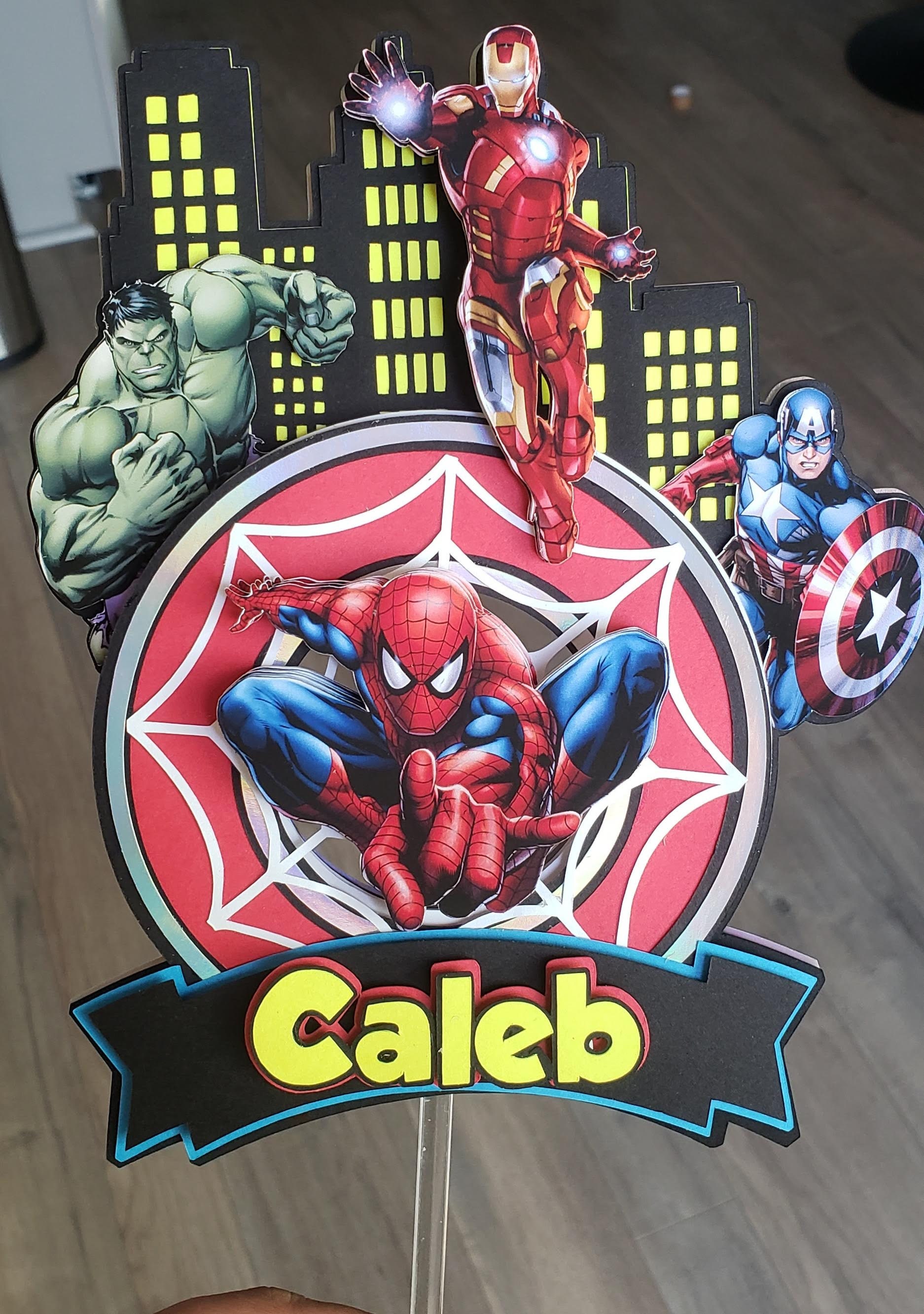 Super Heroes/birthday/cake Topper - Etsy