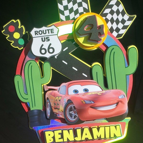 Cars Pixar Cake Topper - Etsy