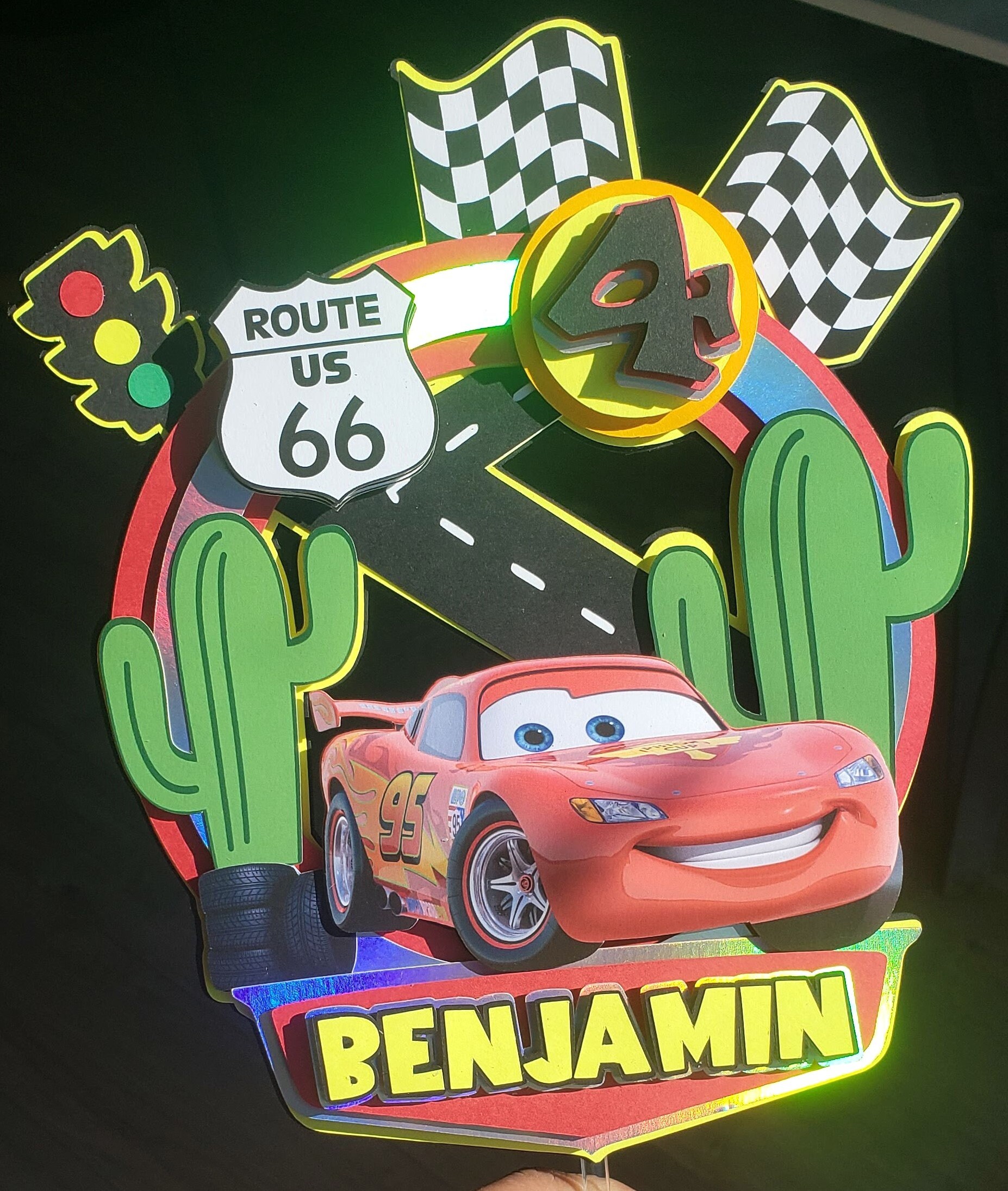 Cars Cake Topper, Personalized Cake Topper, Personalized Cars Cake ...