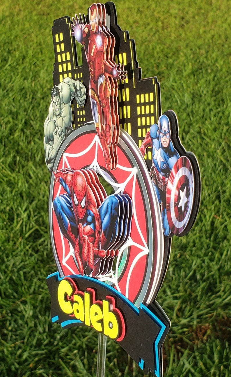 Super Heroes/birthday/cake Topper - Etsy