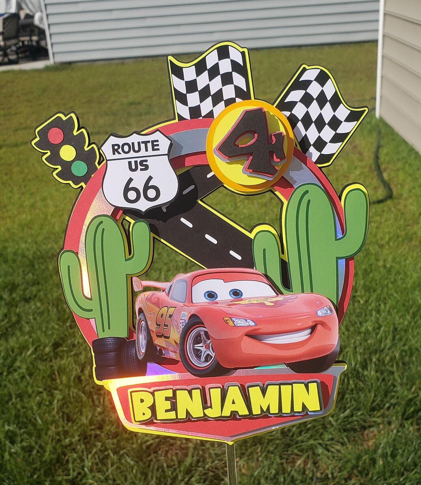 Cars Cake Topper, Personalized Cake Topper, Personalized Cars Cake ...