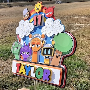 Sprunki Cake Topper: Custom Birthday Party Decoration - Etsy