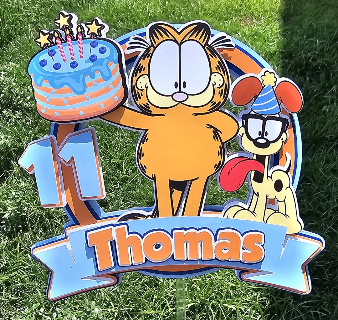 Garfield 3D Cake Topper - Etsy
