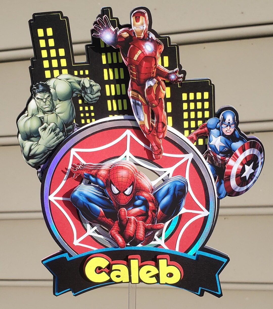 Super Heroes/birthday/cake Topper - Etsy