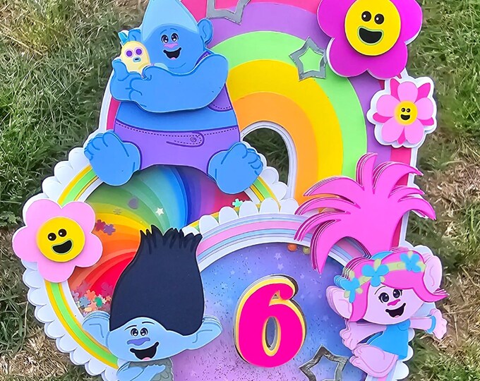Trolls Cake Topper - Etsy