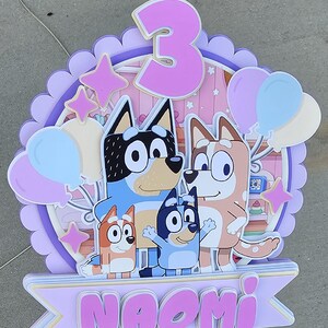 Bluey Blue Cake Topper - Etsy