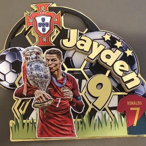 Soccer Cake Topper, Cristiano Ronaldo Cake Topper, Futbol Cake Topper ...