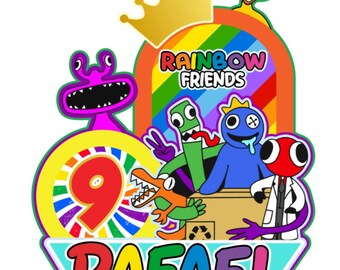 Rainbow Friends Inspired 5 Pc Fondant Cake Topper Set - Etsy