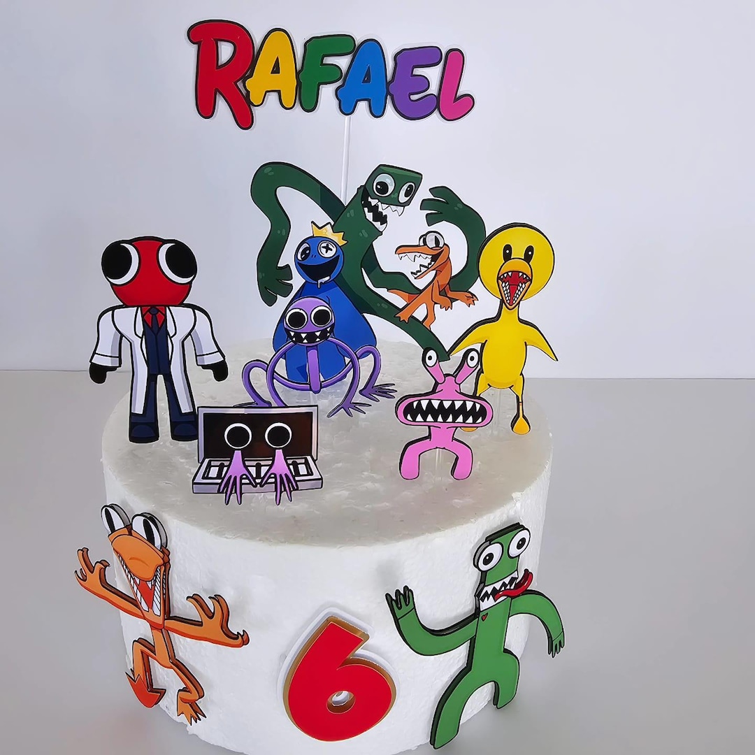 Rainbow Friends Cake Topper - Etsy