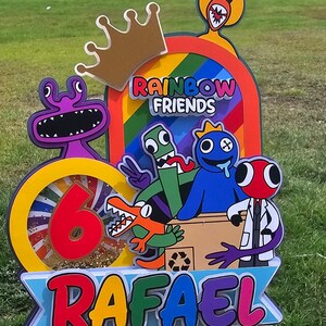 Rainbow Friends Cake Topper - Etsy