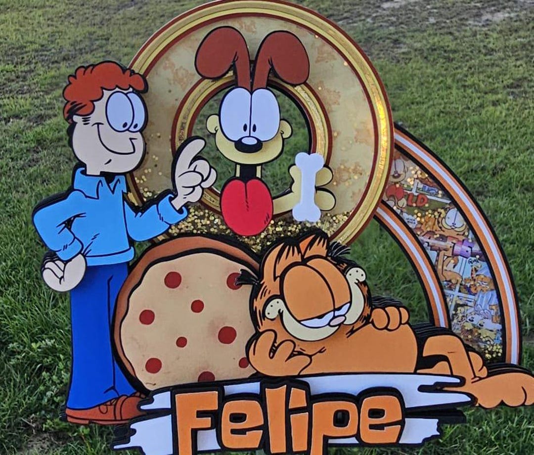 Garfield - Cake Topper - Garfield - Cake Topper - Etsy