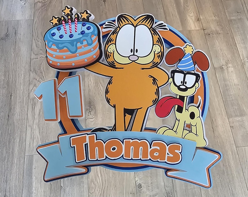 Garfield 3D Cake Topper - Etsy