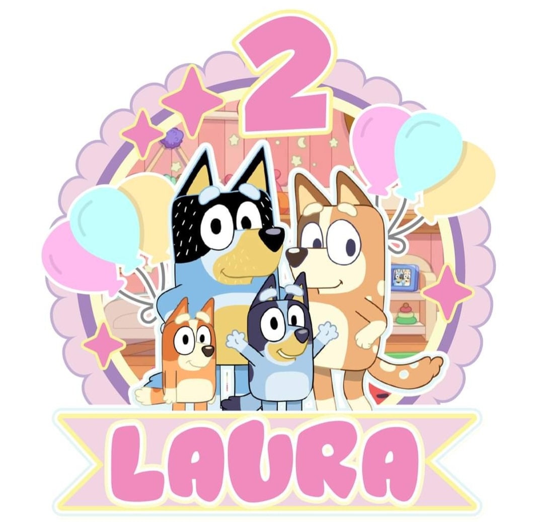 Bluey Blue Cake Topper - Etsy