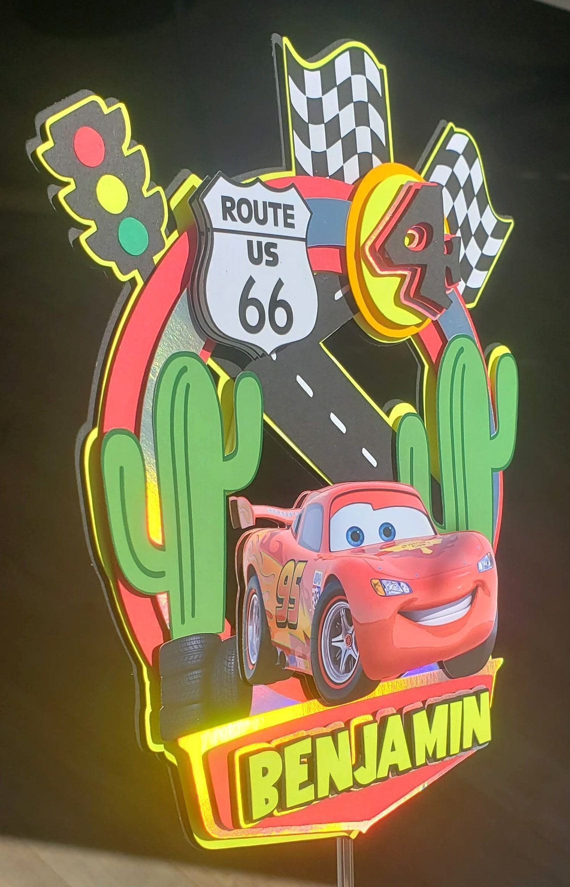 Cars Cake Topper, Personalized Cake Topper, Personalized Cars Cake ...