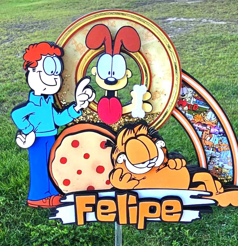 Garfield - Cake Topper - Garfield - Cake Topper - Etsy
