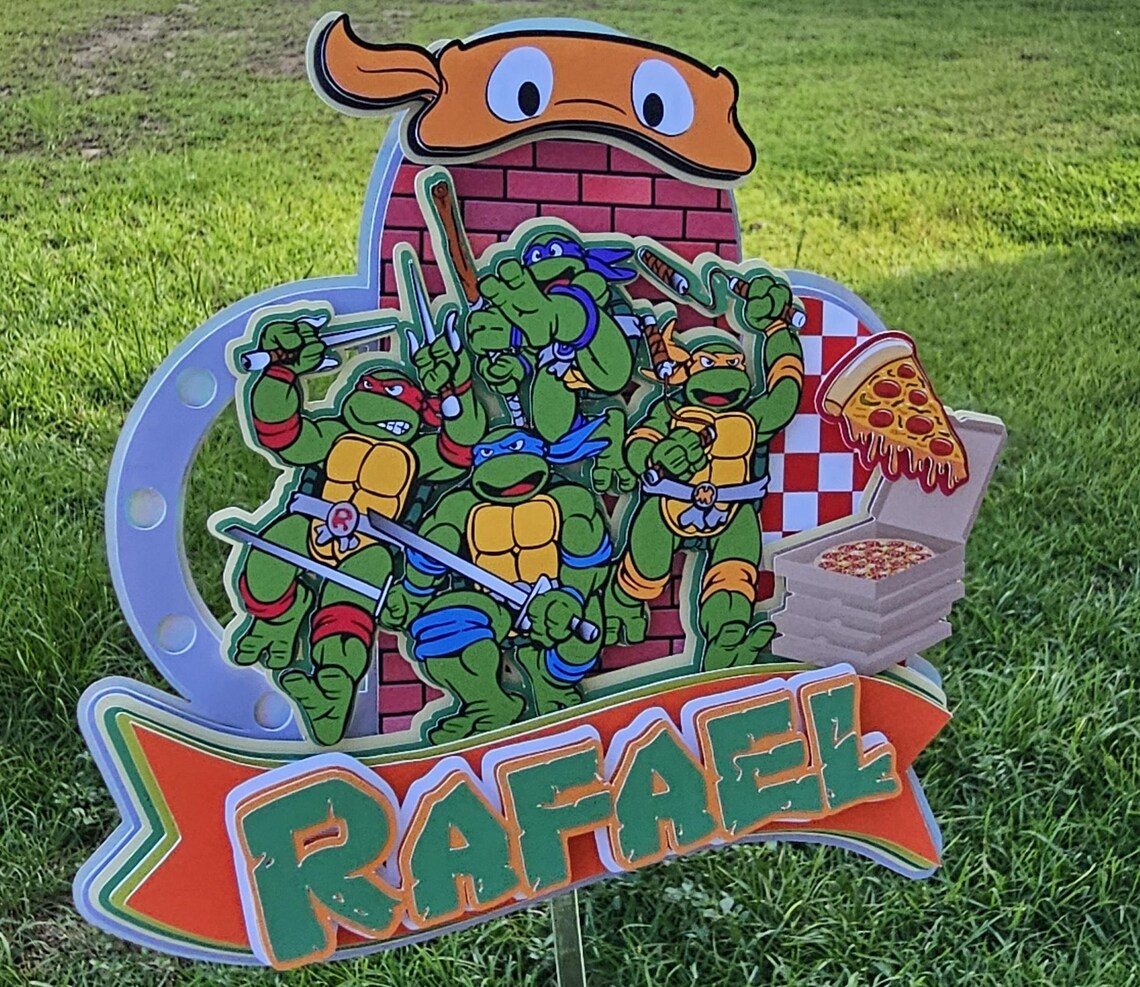 Teenage Mutant Ninja Turtle Cake Topper: Handmade Ninja Party ...
