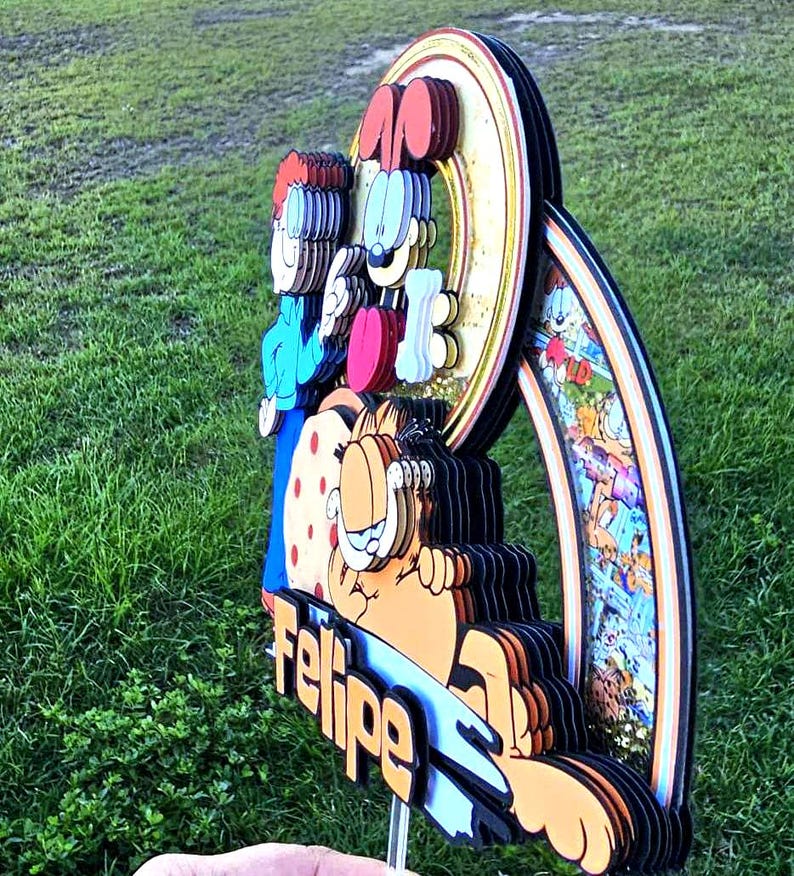 Garfield - Cake Topper - Garfield - Cake Topper - Etsy