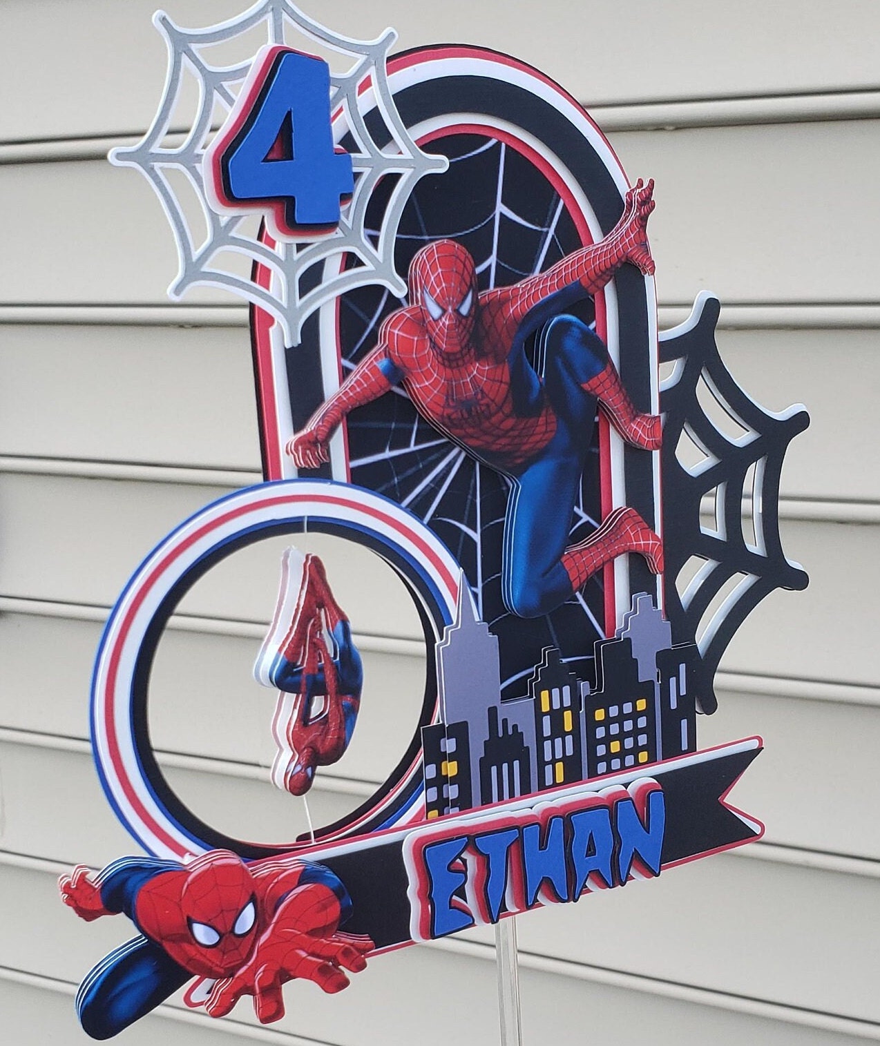Spiderman Cake Topper/personalized Spiderman Cake Topper/spiderman Cake ...