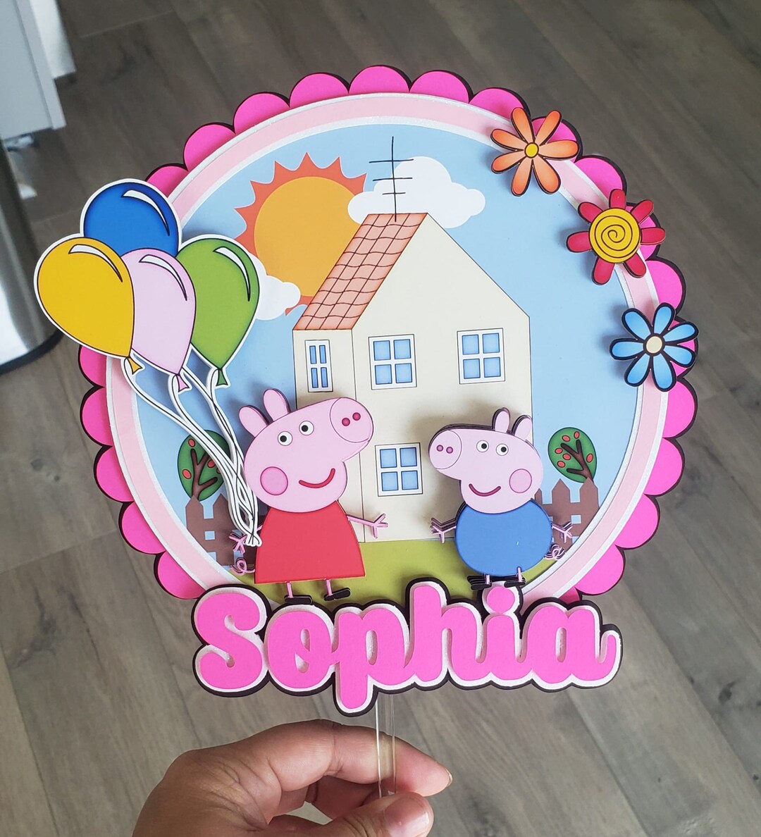 Peppa Pig/topper/custom Peppa/cake Topper Peppa Party - Etsy