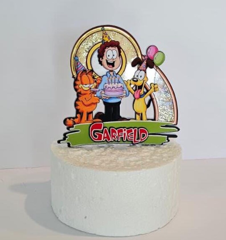 Garfield Cake Topper: 3D Party Decoration - Etsy