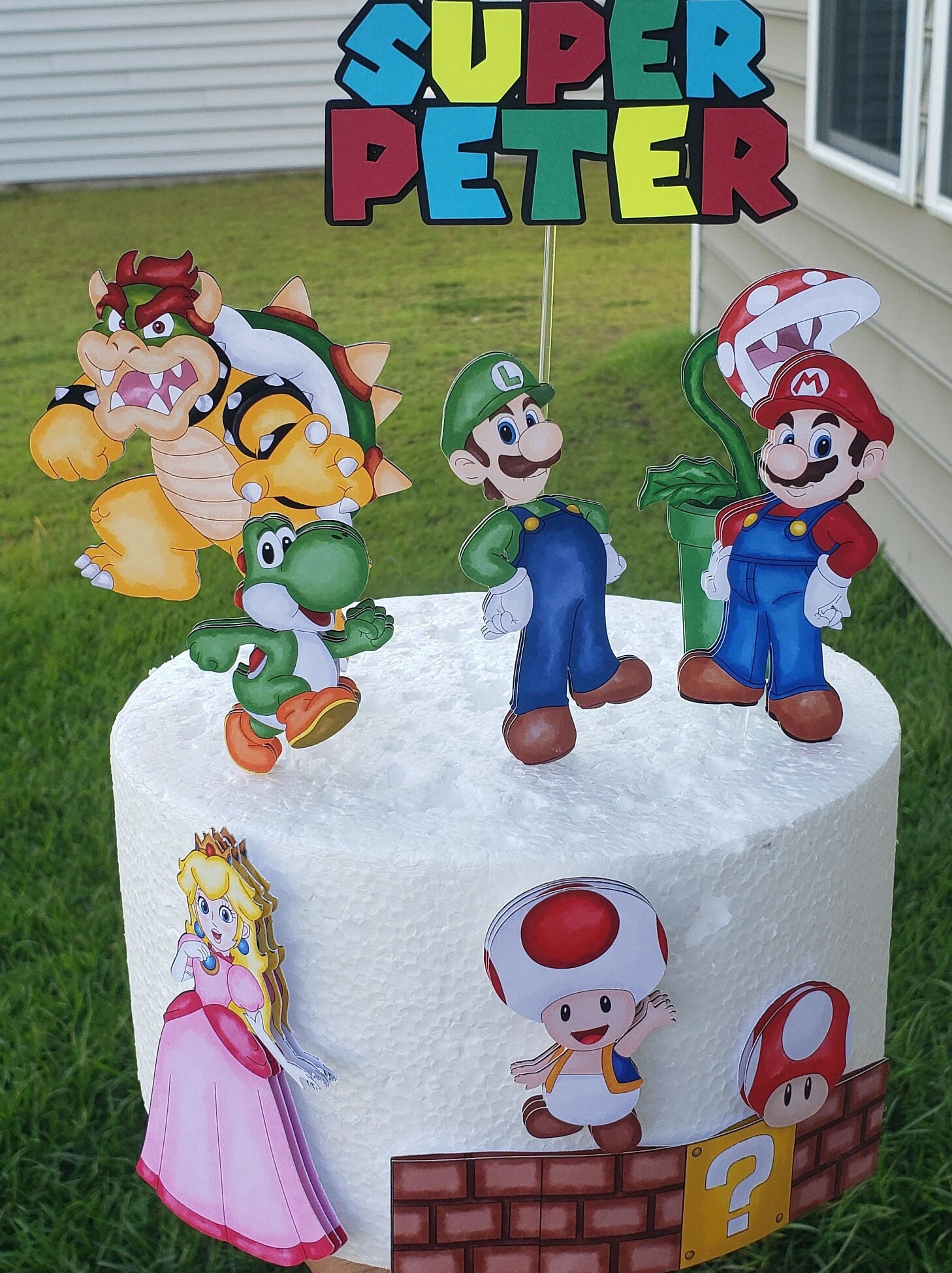 Super Mario Cake Topper, Mario Cake Topper, Super Mario Birthday Party ...