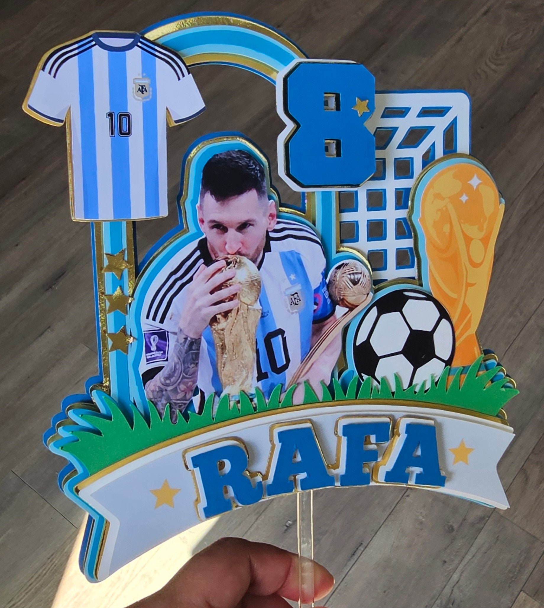 Soccer Cake Topper, Messi Inspired Cake Topper - Etsy