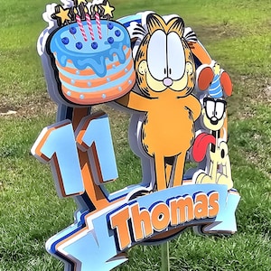 Garfield 3D Cake Topper - Etsy
