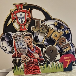 Soccer Cake Topper, Cristiano Ronaldo Cake Topper, Futbol Cake Topper ...