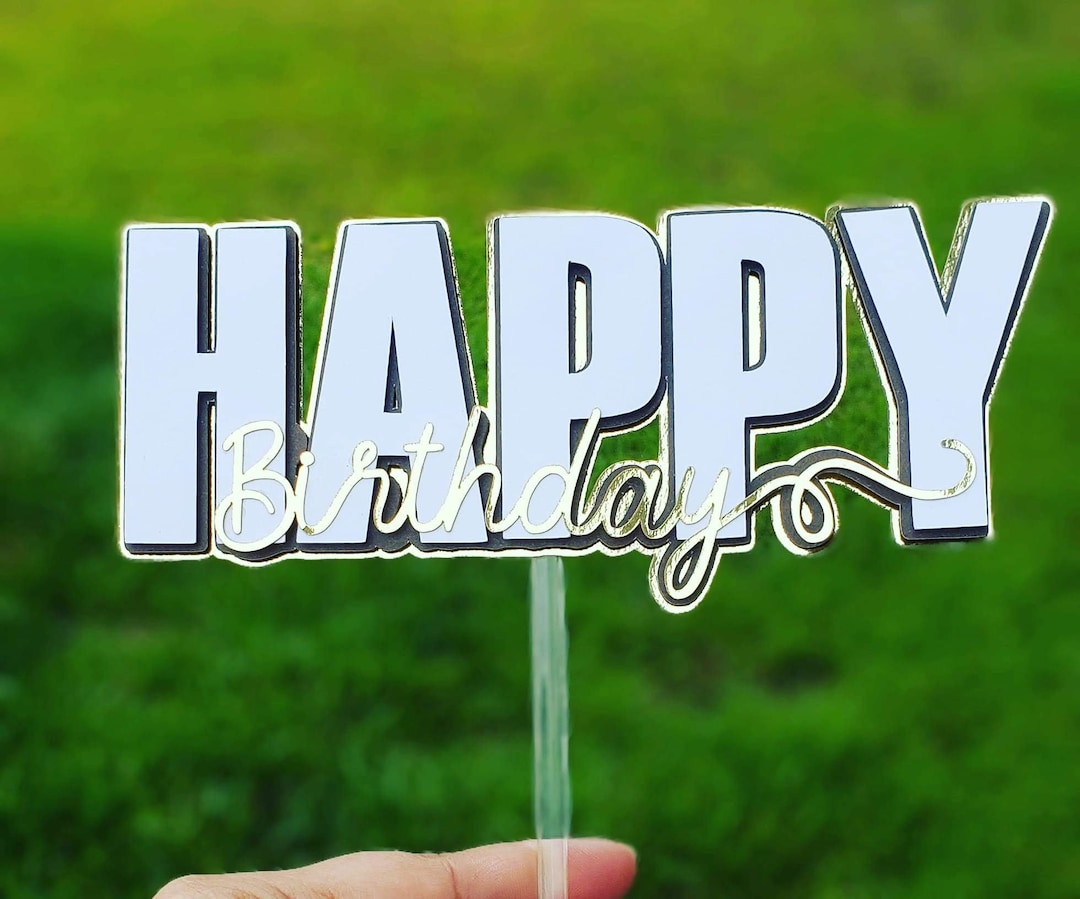 Happy Birthday Topper Personalized Cake Topper Personalized - Etsy
