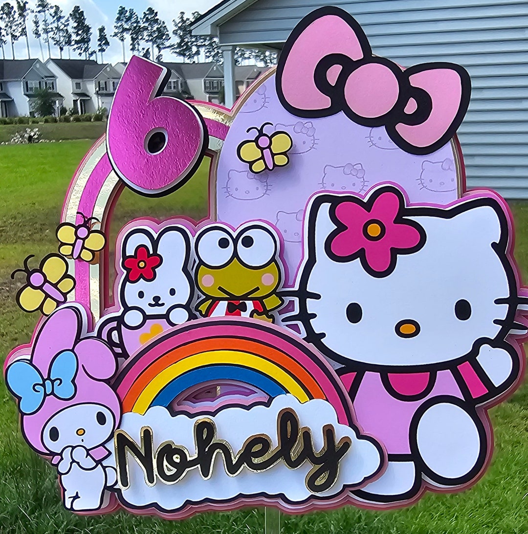 Kitty Topper Pink Hello Kitty - Etsy