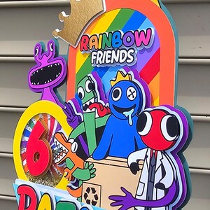Rainbow Friends Cake Topper - Etsy