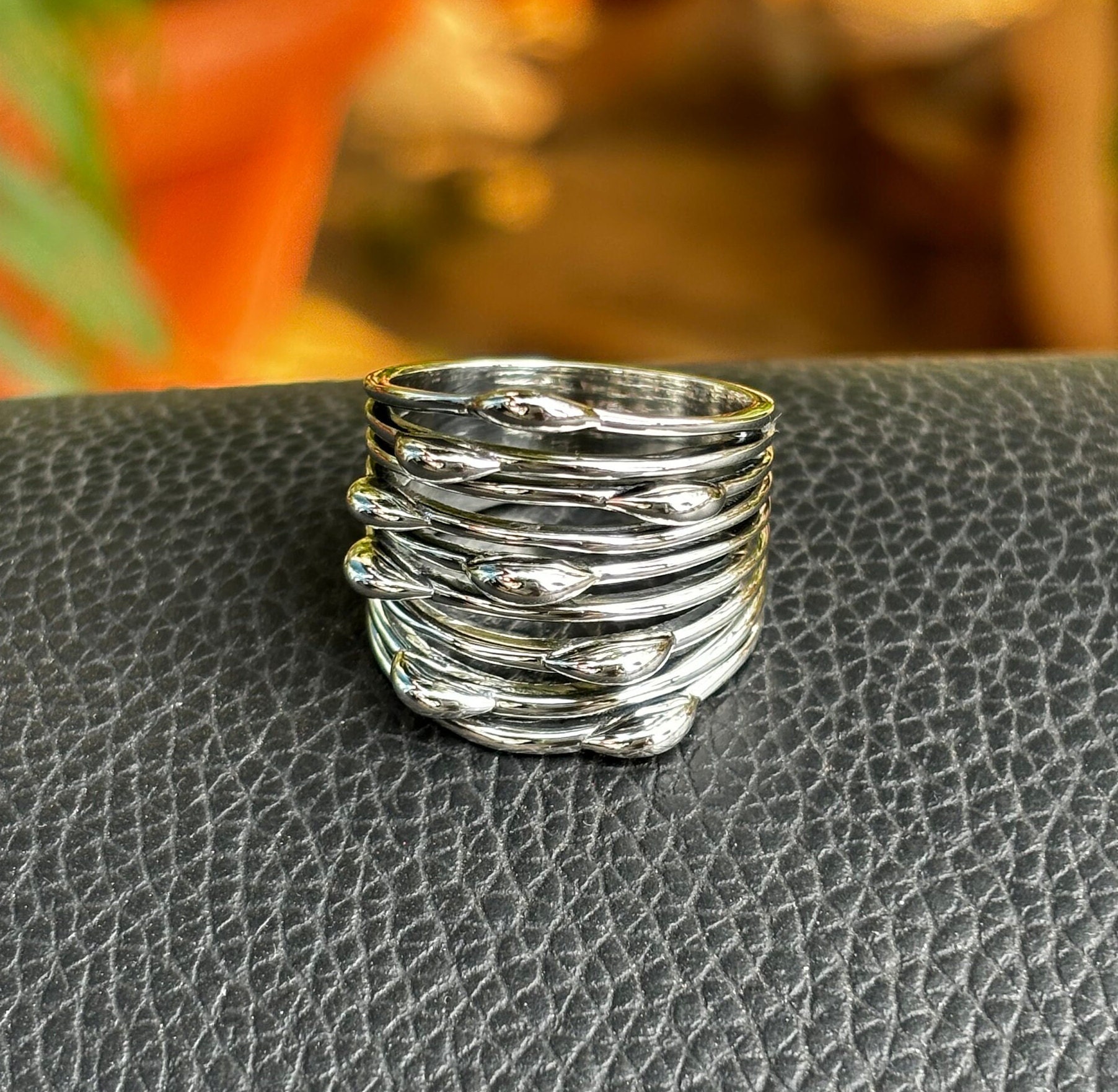Wrap Around Silver Wire Ring, Handmade Silver Wire Ring, Multi Layer ...