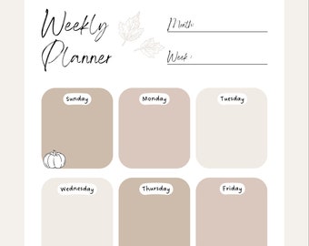 Digital Print, Weekly Planner - Etsy
