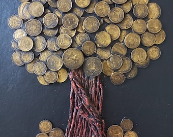 Gold Money Tree Painting - Etsy