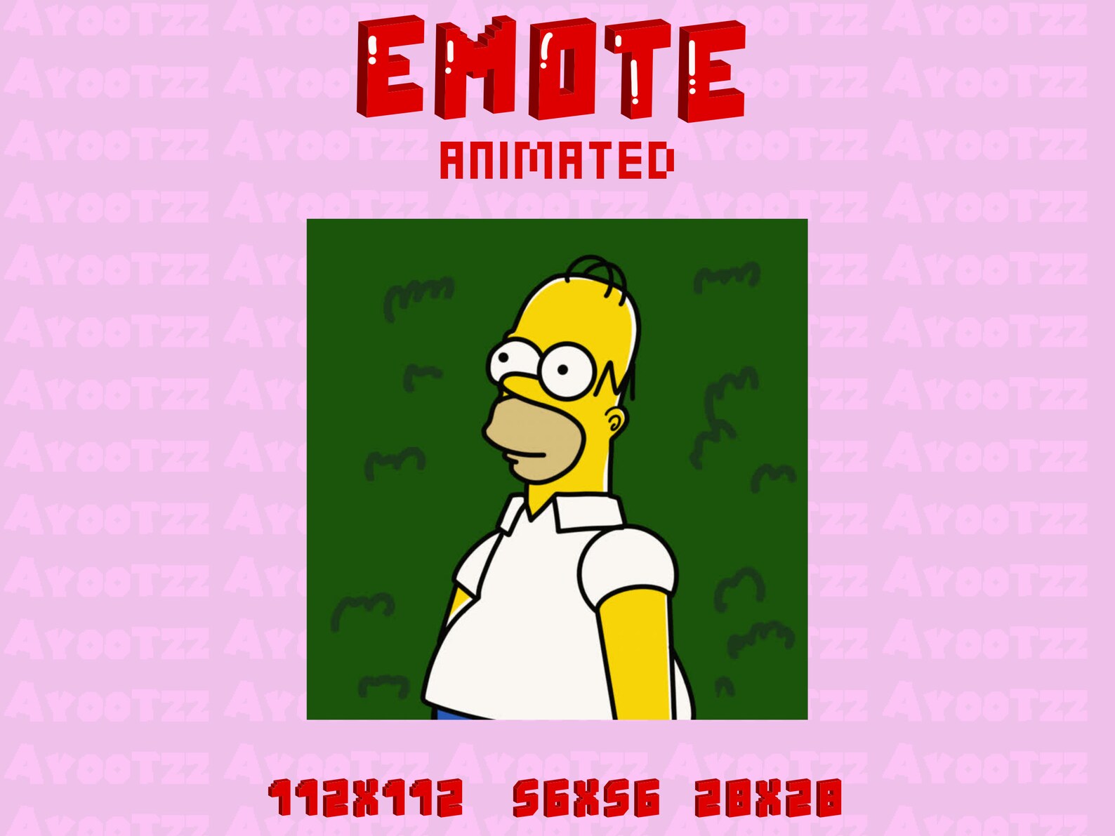 ANIMATED Lurk Homer Simpon | Twitch | Discord | Youtube | Funny Emotes ...