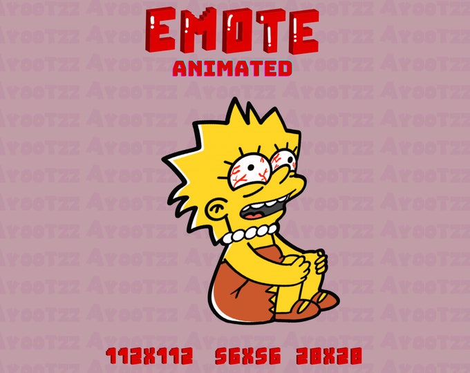 Lisa Simpson Emote Pack | the Simpsons Emotes | Cute Lisa Simpson ...