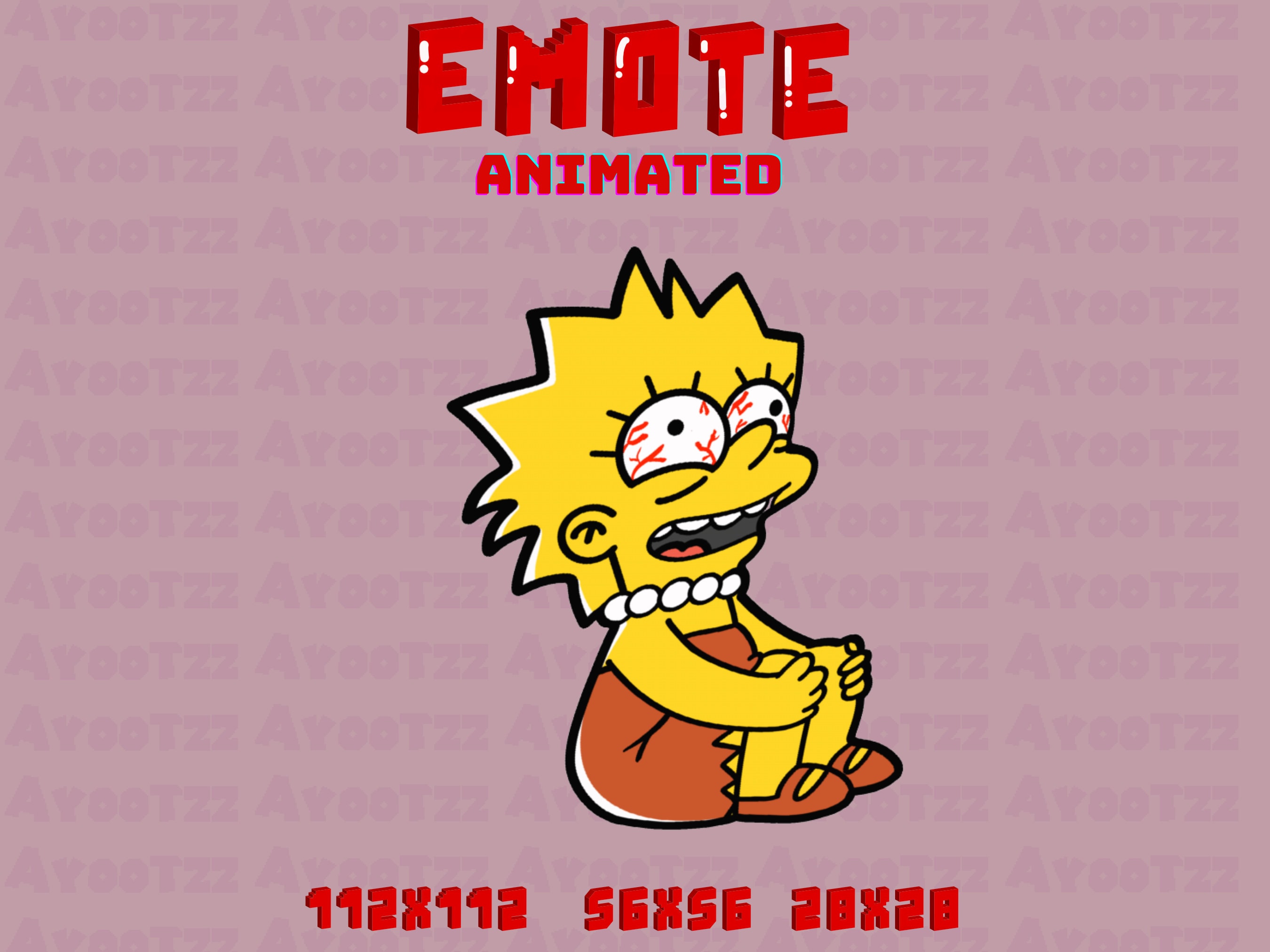 ANIMATED Funny Lisa Simpson Crying Emote | Twitch | Discord | Youtube ...